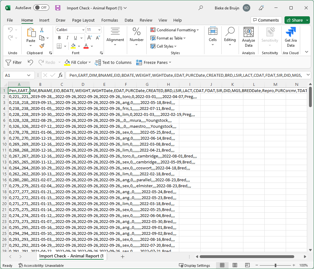 Export to CSV but all data is in one column Export to CSV but all data is in one column